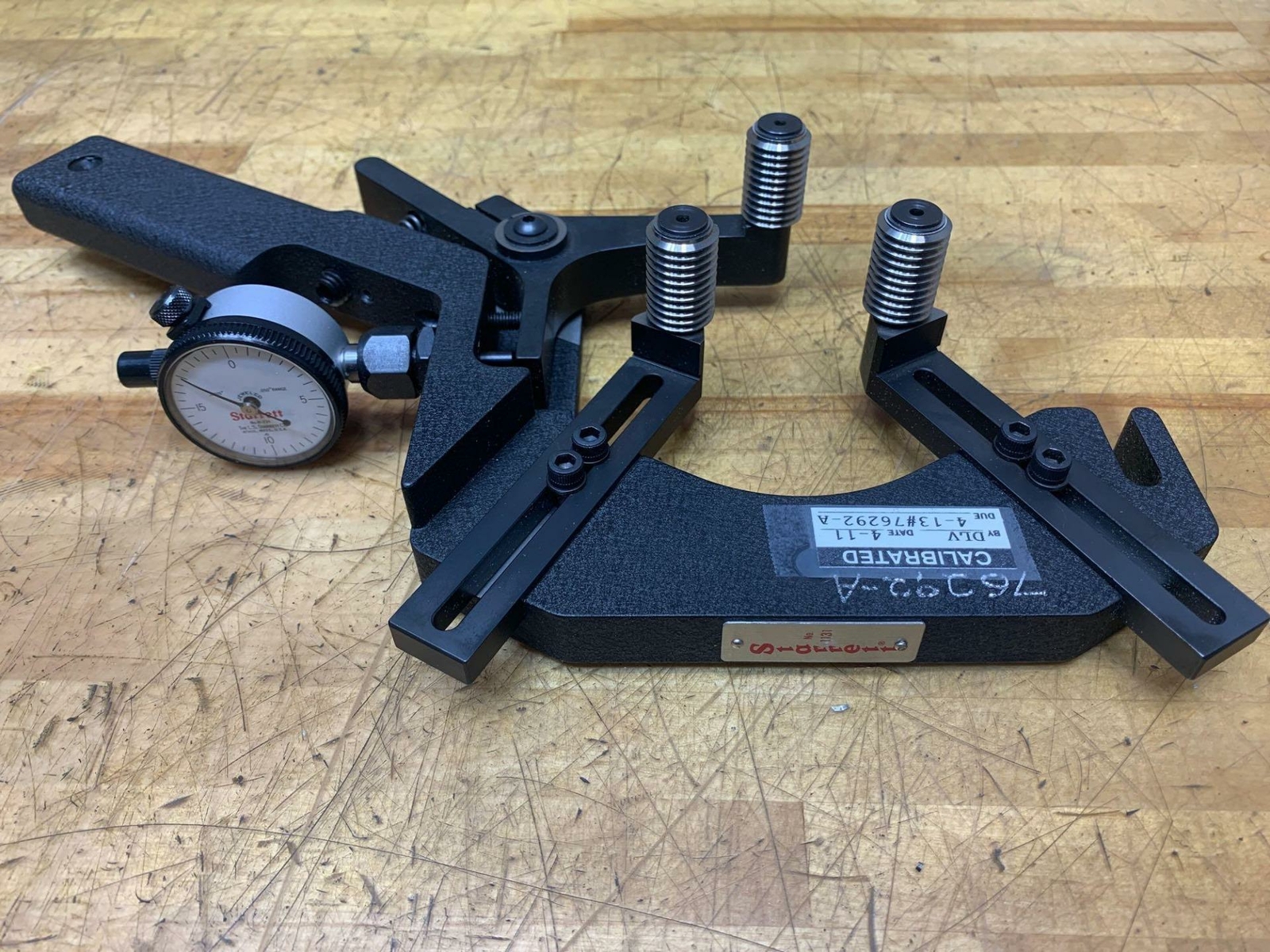 Starrett 1131 Portable Adjustable External Thread Gage, Dial Indicator ...