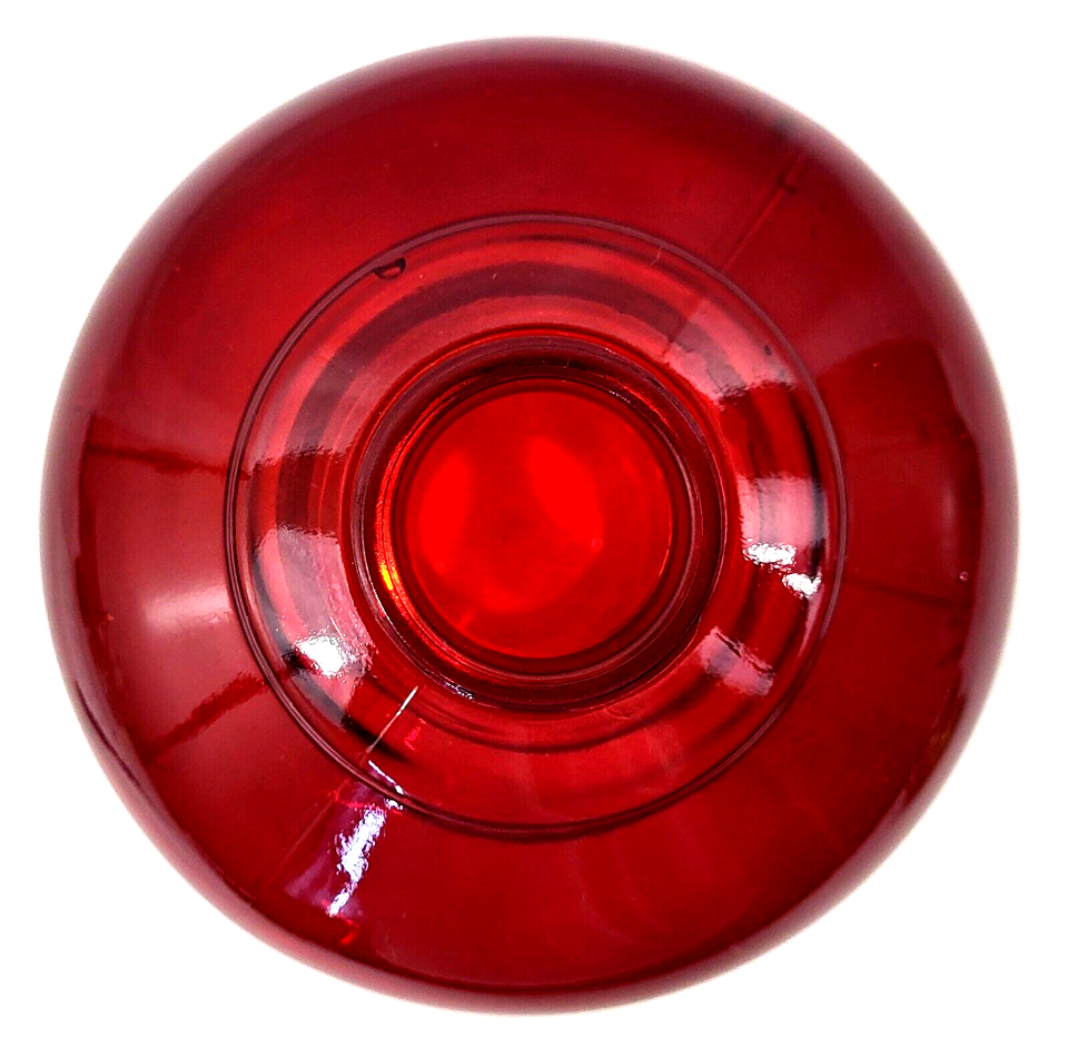 Vintage Ruby Red Glass Oil Lamp Eagle Burner with Chimney 15" | eBay