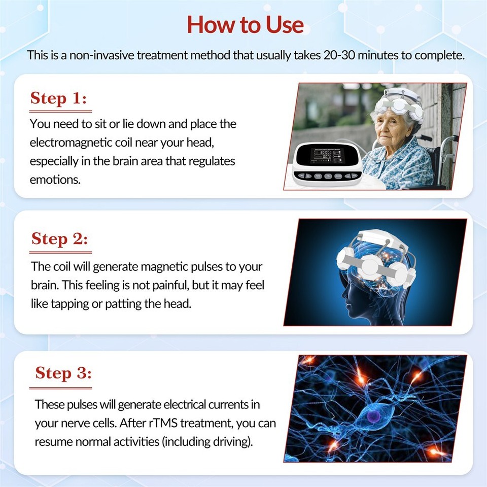 rTMS Brain Therapy Deep Brain Stimulator Machine Anxiety Migraine ...