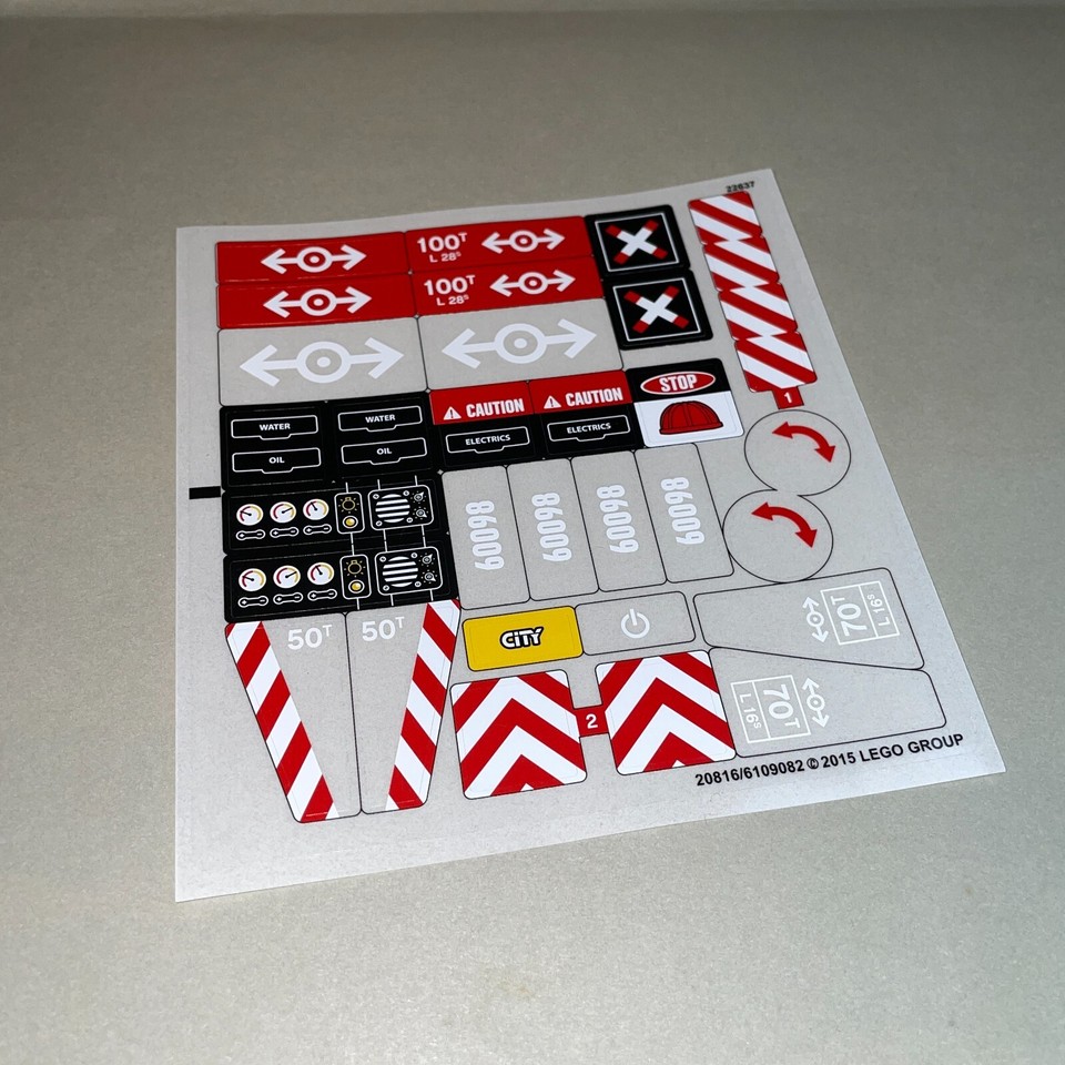 New Original Unused Sticker Sheets from Lego City Trains Theme READ ...