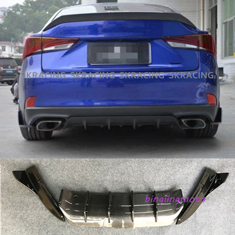 Carbon Fiber Rear Bumper Diffuser Lip 3x For Lexus IS350 IS300 Sport ...