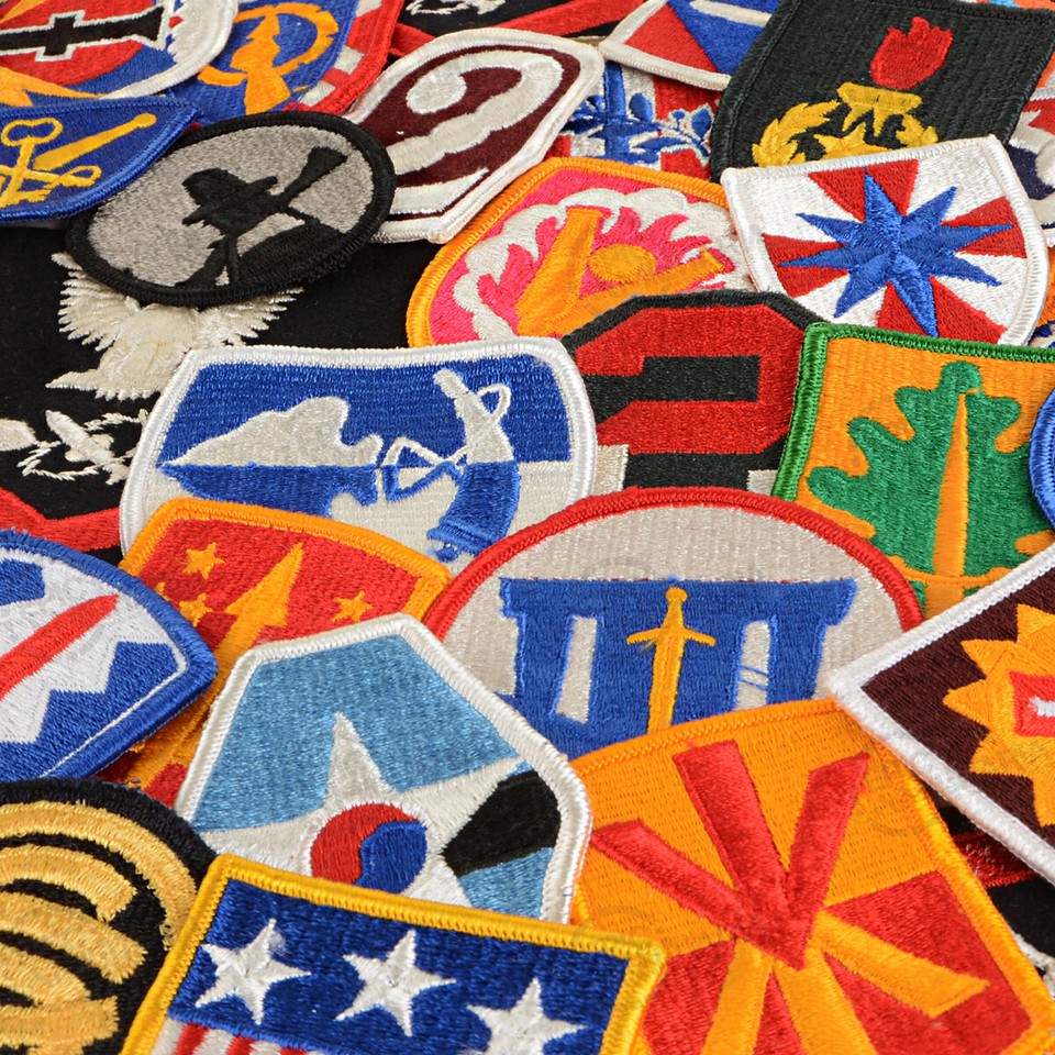 Bags of US Assorted Division Patches - Post War WW2 Military Fabric ...