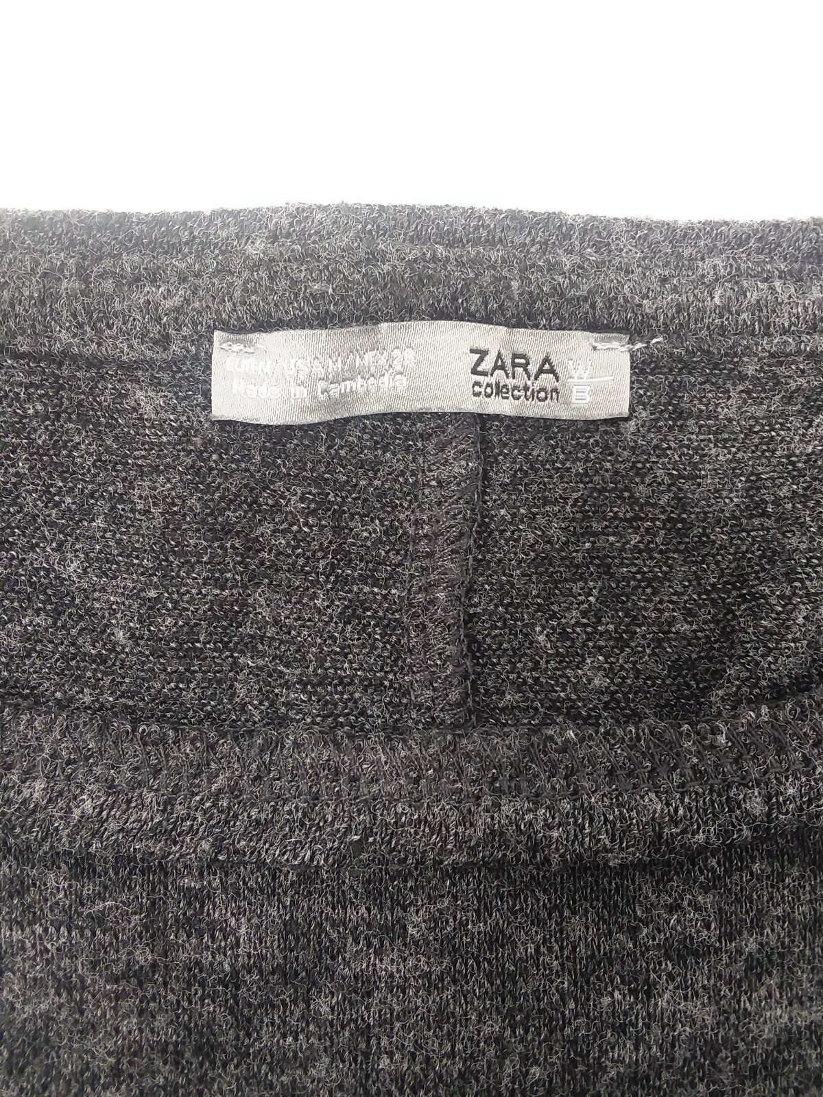 Women's Zara W/B Collection Long Sleeve Gray Top With Ruffles Size ...