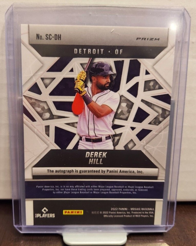 2022 Panini Mosaic Baseball Scripts Prizm Derek Hill Autograph SC-DH ...