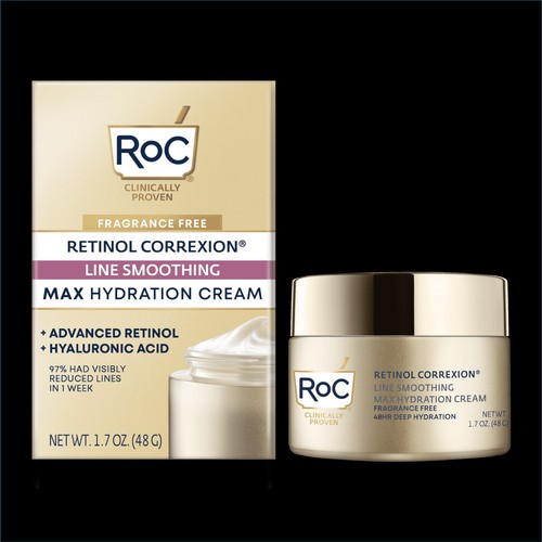 RoC Retinol Correxion Line Smoothing Max Hydrating Cream Fragrance Free ...