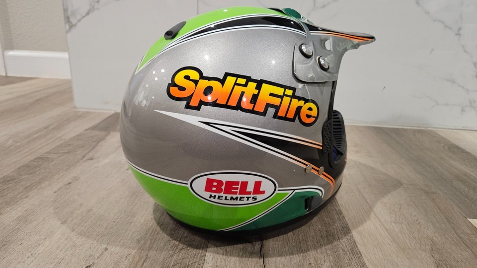 Vintage Bell Moto-3 Motocross Helmet Pro Circuit SplitFire Graphic VMX ...