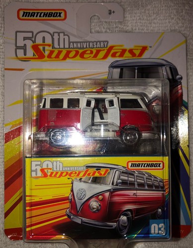 Matchbox 50th Anniversary Superfast Red & White '59 Volkswagen 23 ...
