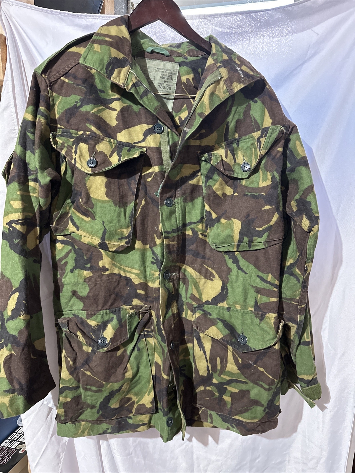 Vintage British Army Combat Jacket Men Large Dmp Smock Temperate Camo ...