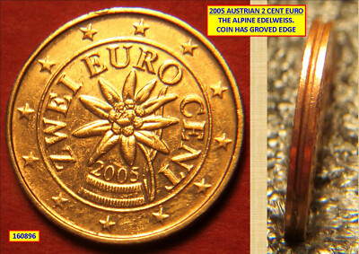 2005 AUSTRIAN 2 EURO CENT ALPINE EDELWEISS 160896 | eBay Australia