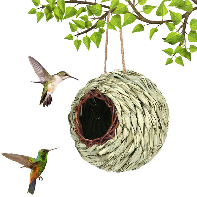 Natural Handmade Straw Bird Nest Pigeon House Parrot Nest Warm Pet ...