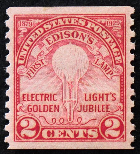 U.S. Mint Stamp Scott #656 2c Edison Coil, Superb. Never Hinged. A Gem ...