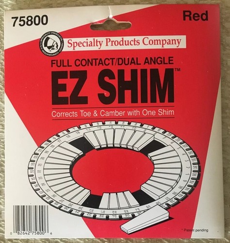 75800 EZ SHIM RED Full Contact Dual Angle For Toe And Camber | eBay