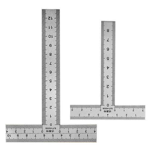 2Pcs Architect Ruler Stainless Steel T Ruler Precision Building Framing ...