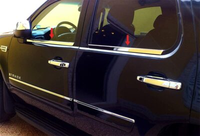 2007-2014 GMC Yukon XL Window Sill Trim Stainless Steel Overlay Chrome ...