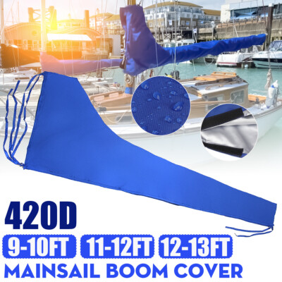 420D 9-13ft 3.5m Blue Sail Cover - Mainsail Boom Cover Fabric Boat ...