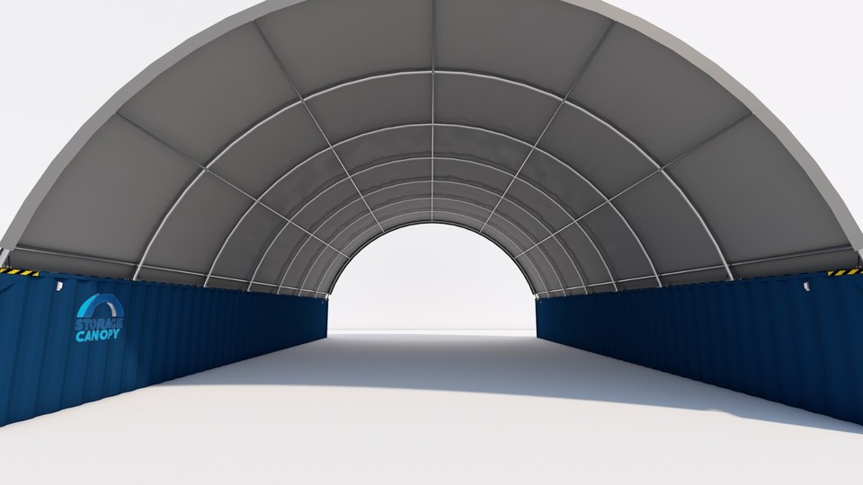 40W-60L-15H (ft) Shipping Container Roof Quonset Hut Shed Hoop Building ...