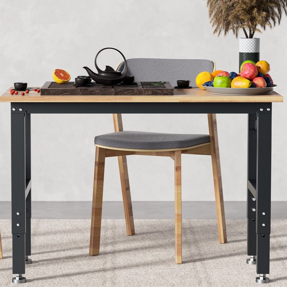 Workpro 48" Workbench Adjustable Height Work Table 1500LBS Load Rubber ...
