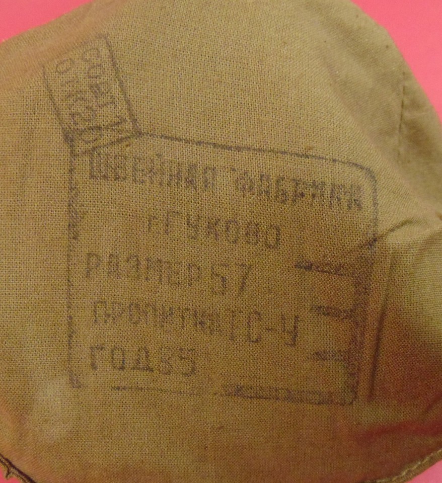 Soviet Army Desert Hat SYRIYKA Afghan War Combat Visor Cap & Mask Size ...