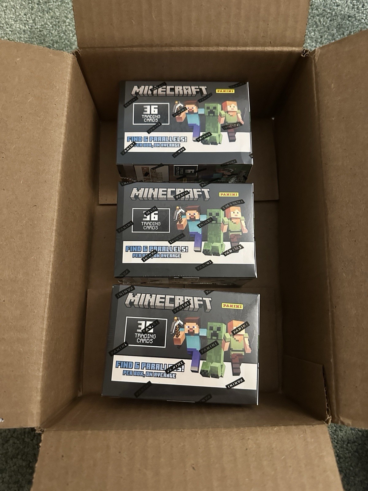 2025 Minecraft Blaster Box. 15th anniversary trading cards (Lot Of 3 ...