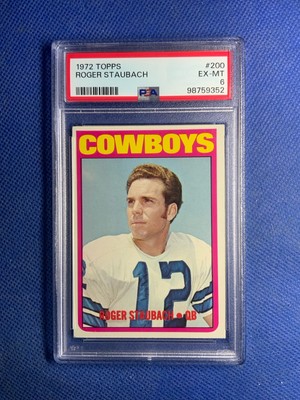 1972 Topps Football #200 Roger Staubach Dallas Cowboys RC Rookie HOF ...