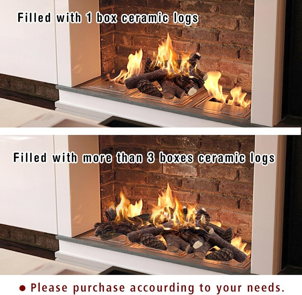 ATR Ceramic Logs for Bioethanol Fire Decorative Gas Fireplace Log for ...