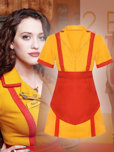 2 Broke Girls Cosplay Costume Girls Max Caroline Waitress Maid Dress ...