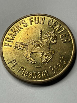 Rare Frank’s Fun Center Carousel Arcade Token Pt Pleasant New Jersey 50 ...