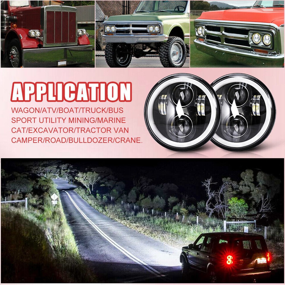 5.75" LED Headlight Projector Hi/Lo for Yamaha Virago 250 750 535 1100 ...