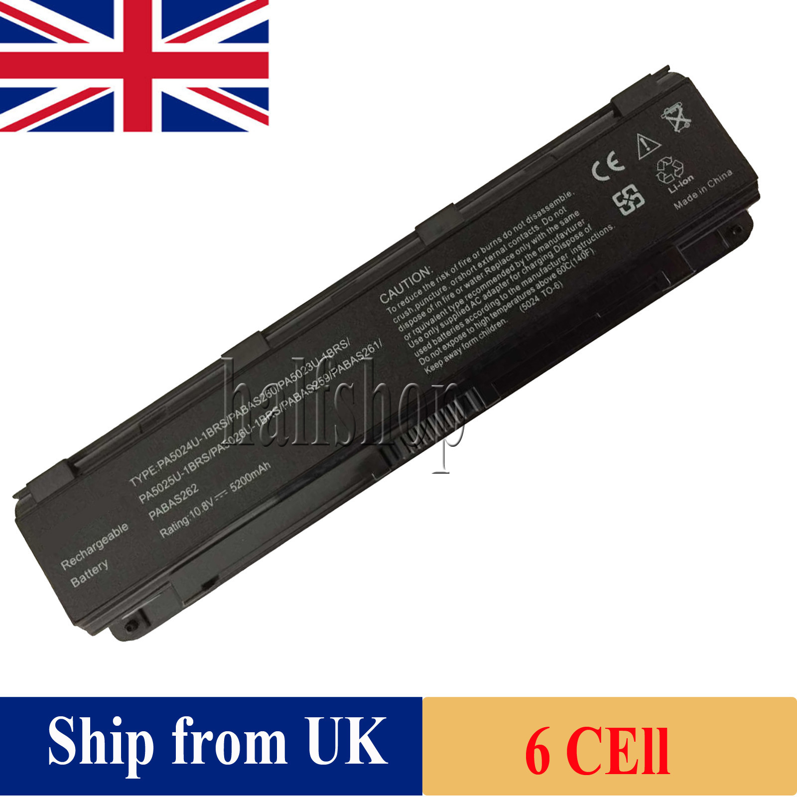 Battery for Toshiba Satellite C50-A-157 C50-A-1F1 C50D-A-133 Laptop ...