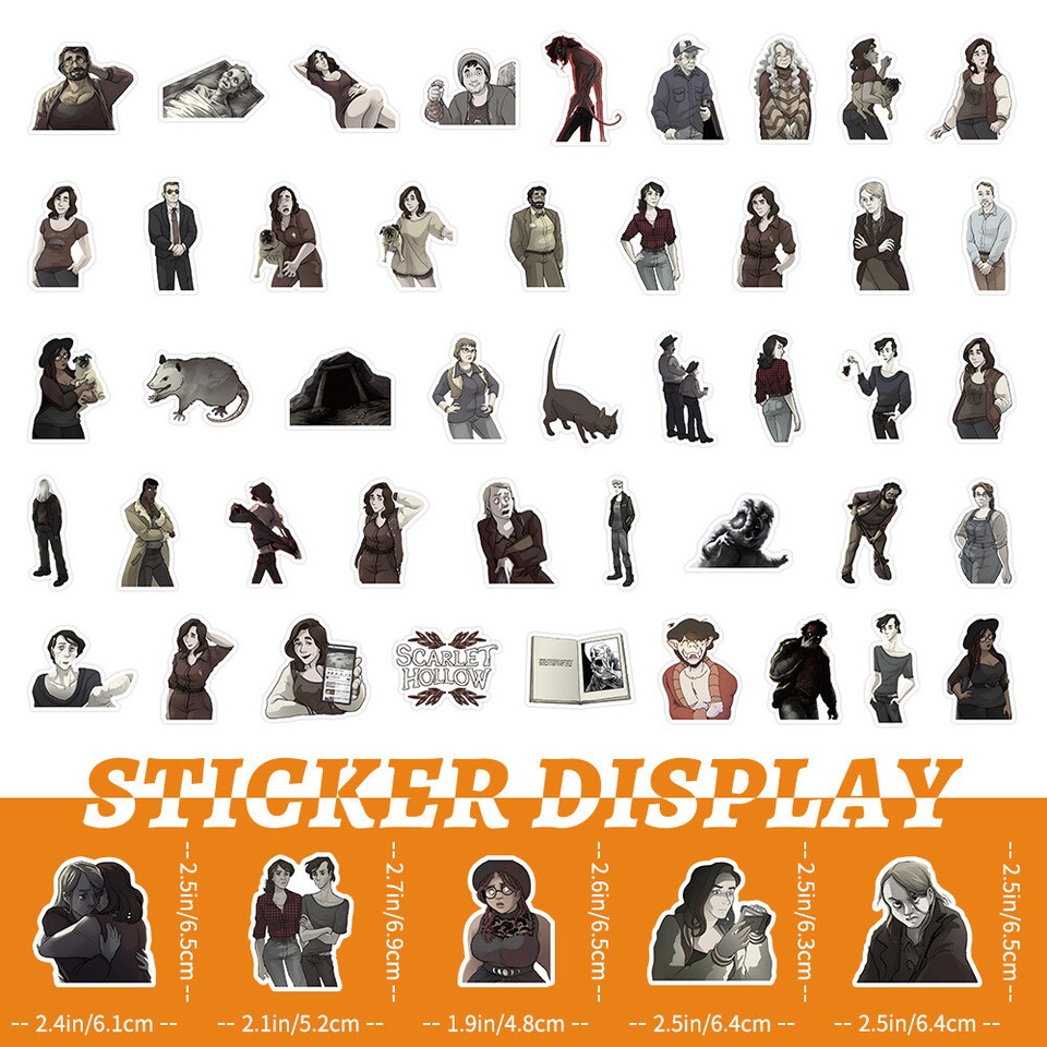 100Pcs Scarlet hollow Sticker for Adults Teens Girls Scrapbooking Water ...