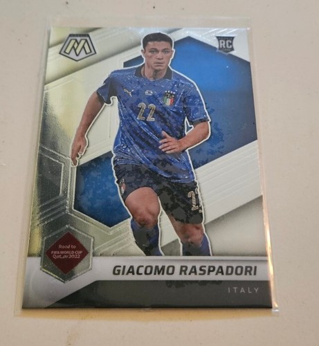 Giacomo Raspadori - 2021-22 Mosaic Road to FIFA World Cup Rookie Card ...