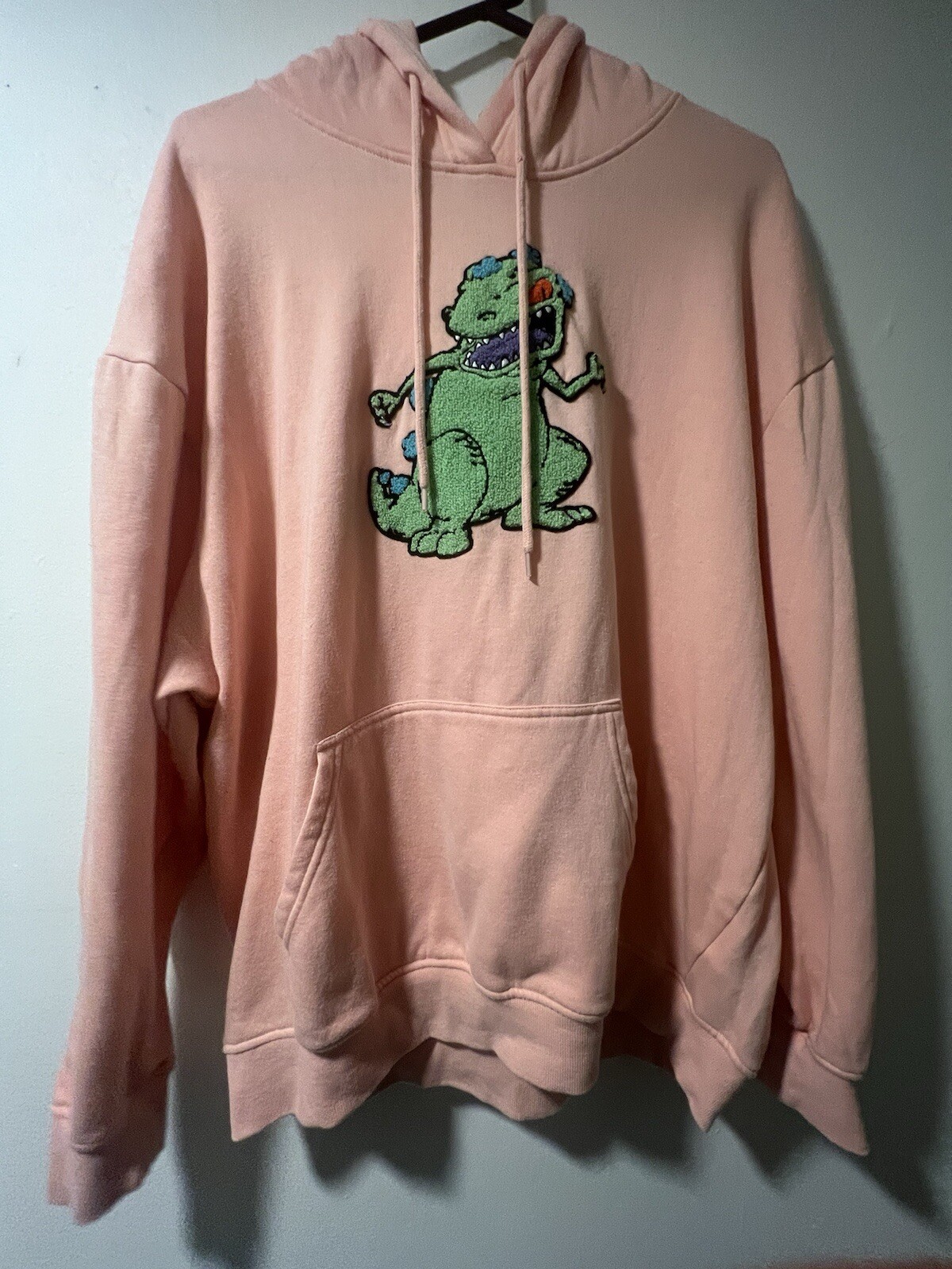 Nickelodeon Reptar Rugrats Dinosaur Pink Hoodie Sweat… - Gem