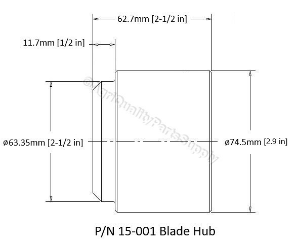 Rotary Cutter Blade Hub, 12 Splined Weld in Hub For Most Stump Jumpers ...