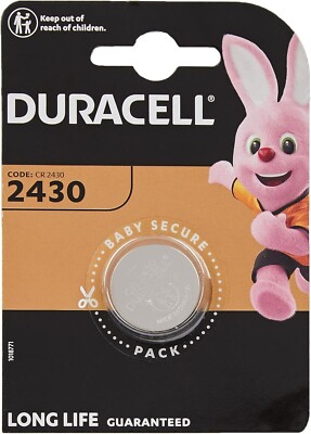 Duracell CR2430 3V Lithium Coin Cell Battery DL2430 K2430L 2430 LONGEST ...