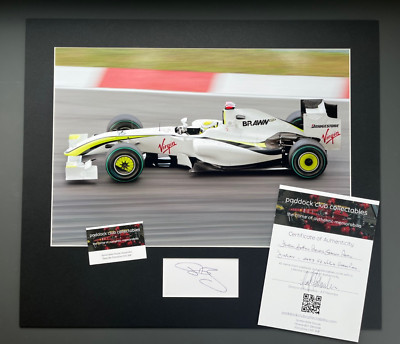 JENSON BUTTON GENUINE HAND SIGNED BRAWN GP001 PHOTOGRAPH 2009 F1 ...