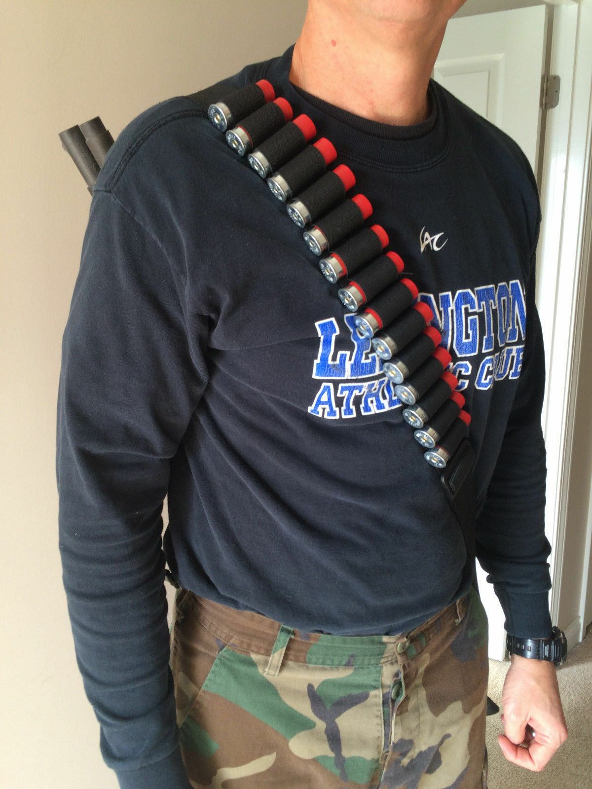 2 Point 15 Shotshell Holder Ammo Pouch Bandolier Shotgun Sling Strap ...