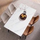 Dining Table Natural Texture Slate for Dining Room Kitchen Seat 6-8 ...