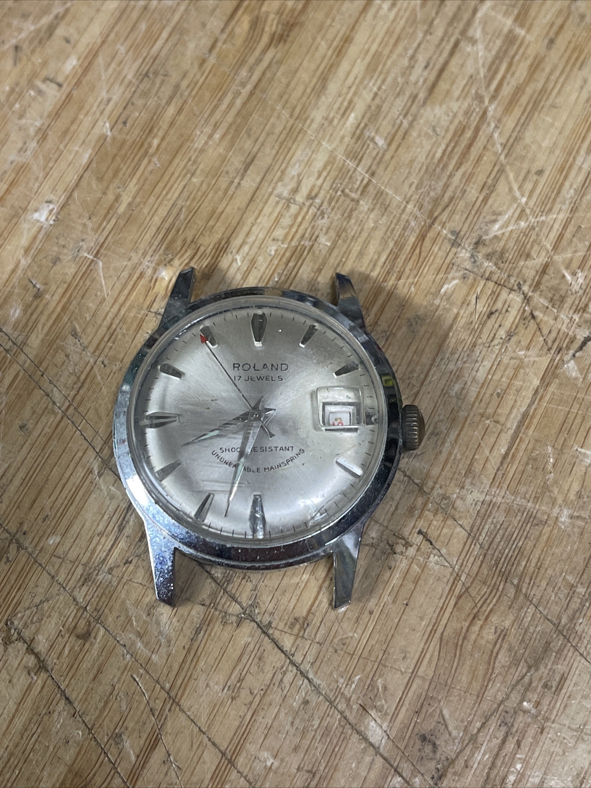 RARE Vintage Men's "ROLAND" 17 Jewel WRIST WATCH /No … - Gem