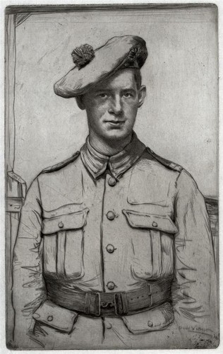 David Waterson (1870-1954) Antique Etching - Scottish Soldier Portrait ...