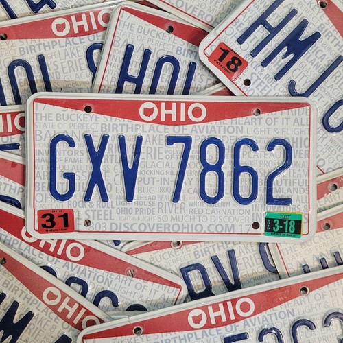 OHIO LICENSE PLATE 🔥FREE📫🔥 1 w/RANDOM LETTERS & #'S ~ READ DESRIPTION ...