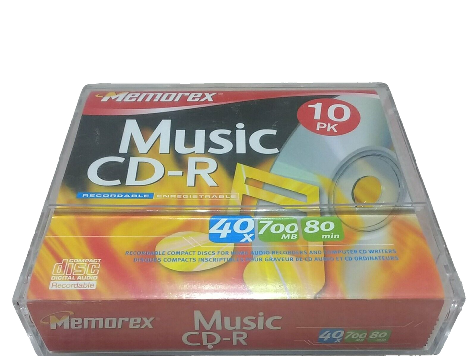 CD-R 40X 700MB 80 min Recordable Compact Discs- Lot Of 10 71809056000| eBay