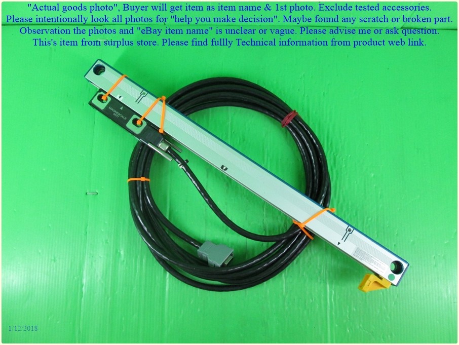 SONY SR77-032RSAAX, Magnescale Linear encoder + CH33 Cable as photo, sn ...