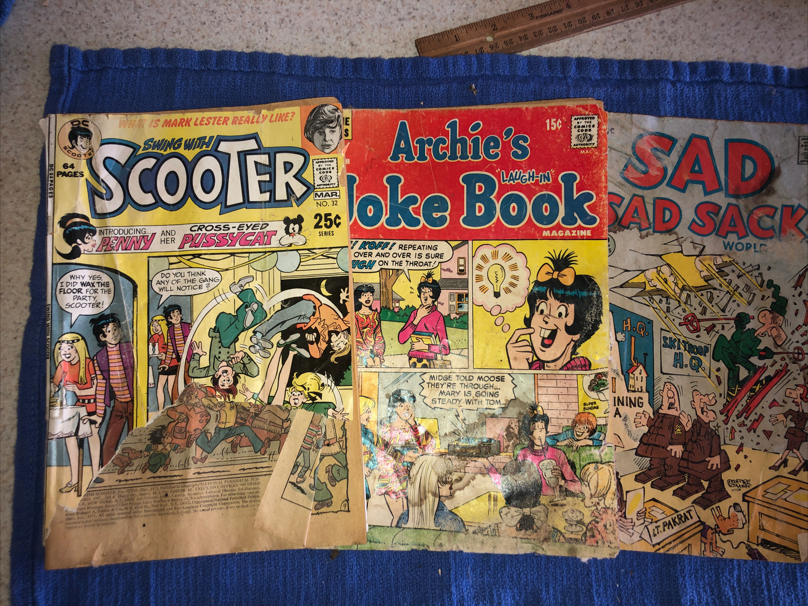Lot of 3 Mixed Comic Books, Scooter, Archie, & Sad Sad Sack | eBay