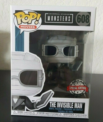 Universal Studio Monsters Funko POP! The Invisible Man (B+W) #608 (w ...