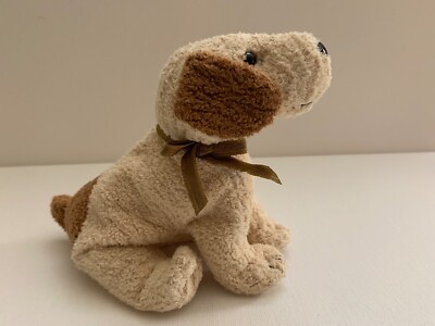 PRE-LOVED TY BEANIE BABY TOY RUFUS DOG 7" Plush Tan and Brown 2000 With ...