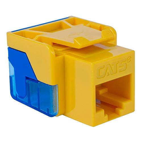 ICC CAT5e RJ45 Keystone Jack for EZ Style, Yellow | eBay