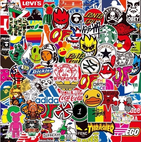 100 Random Vinyl Laptop Skateboard Stickers Luggage Decals Dope Sticker | eBay