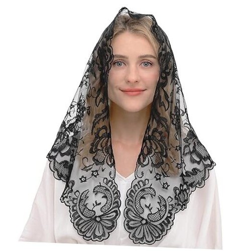 Spanish Style Church Veil for Women Cathloic Mantilla Latin Mass Veil ...