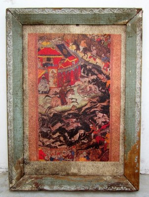 vintage Rare King Queen Hunting Hand Oil Canvas Beautiful Painting ...