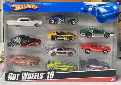 Hot Wheels 10 pack 2009 Dodge Viper RT/10 2008 Mitsubishi Lancer ...